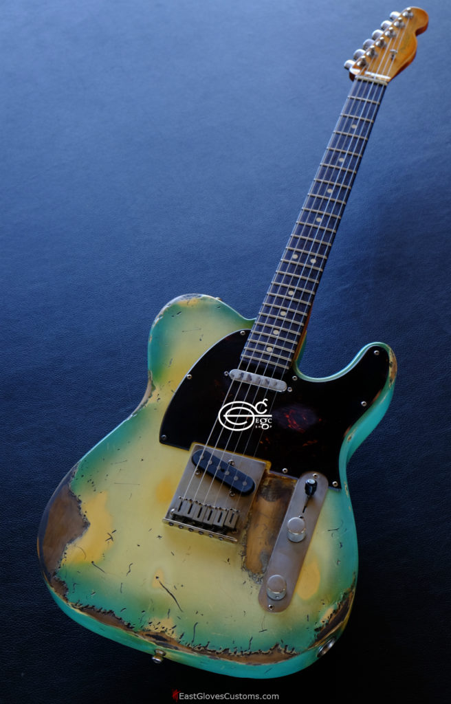 Fender Telecaster American Blue Sky Burst Made in USA Aged Heavy Relic ...