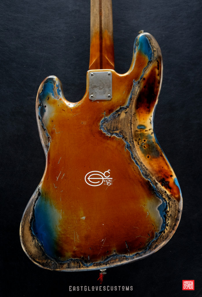 Fender Jazz Pelham Blue/Amber Paisley Bass Heavy Aged Relic (SOLD ...